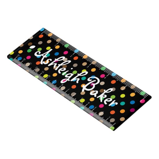 Personalized Polka Dot Ruler | Zazzle