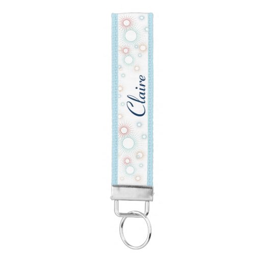 Personalized Polka Dot Wrist Keychain | Zazzle