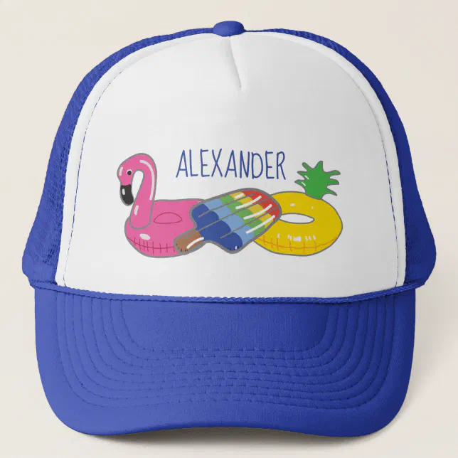 Personalized Pool Float Summer Fun Trucker Hat | Zazzle