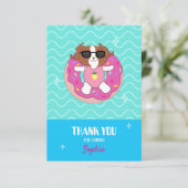 Personalized Pool Party Themed Thank You Cards | Zazzle