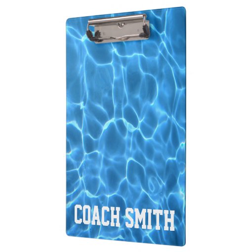 Personalized Pool Photo Swimming or Diving Coach Clipboard | Zazzle