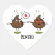 Personalized Poop Emoji Love Couple Heart Sticker | Zazzle