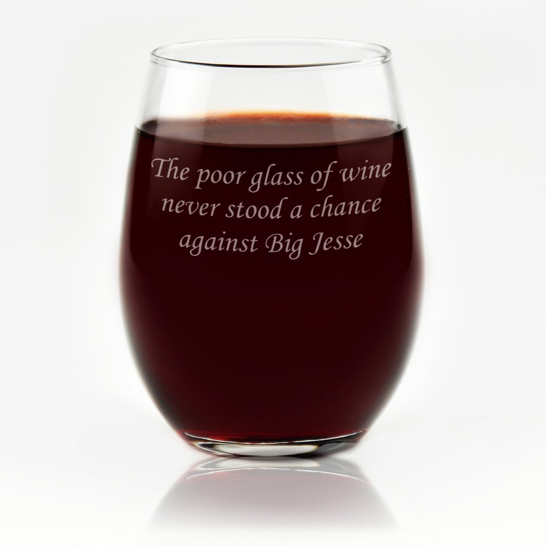 Personalized Poor Little Stemless Wine Glass | Zazzle