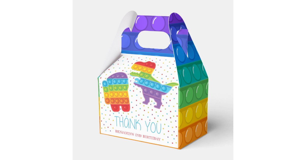 Personalized Pop It Boy Birthday Favor Boxes | Zazzle