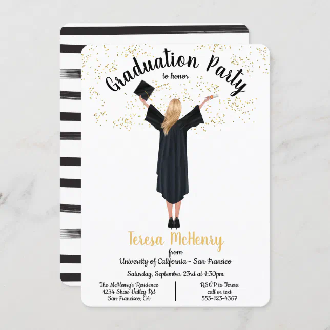 Personalized Portrait Graduation invitations | Zazzle