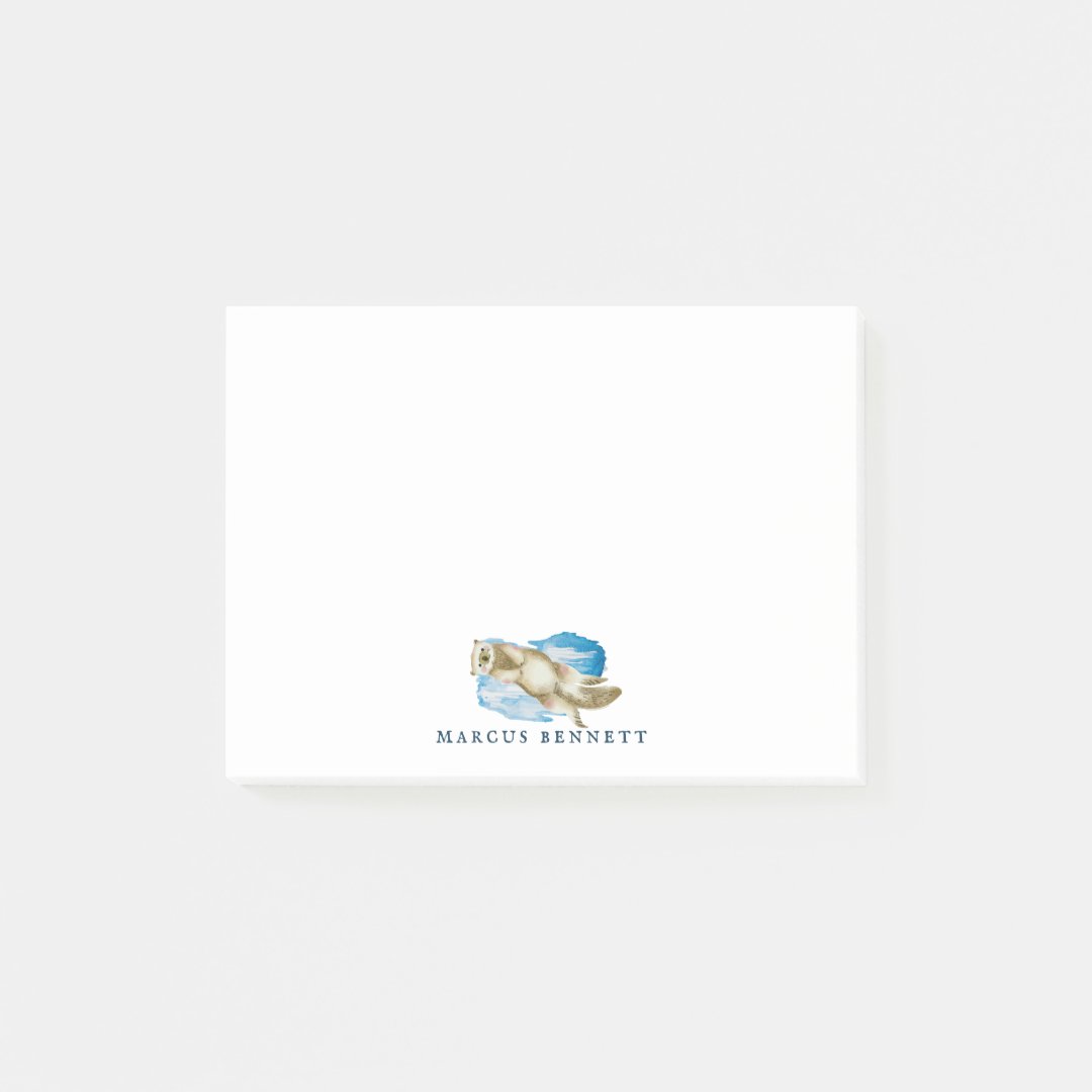 Personalized Post It Notes | Sea Otter | Zazzle