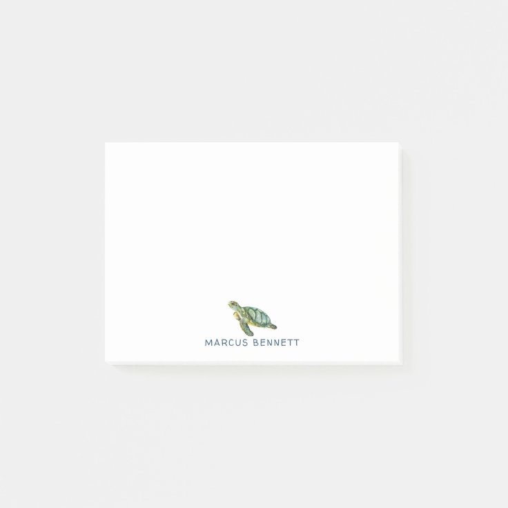 Personalized Post It Notes | Sea Turtle | Zazzle