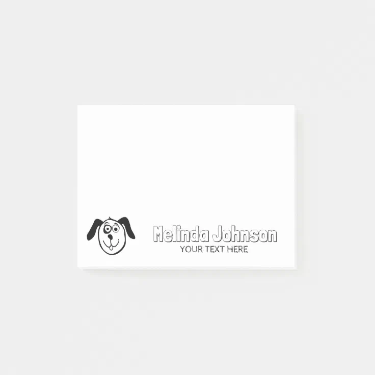 Personalized Post-it® notes with cute dog logo | Zazzle