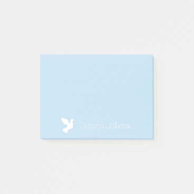 Personalized Post-it® notes with white doves | Zazzle