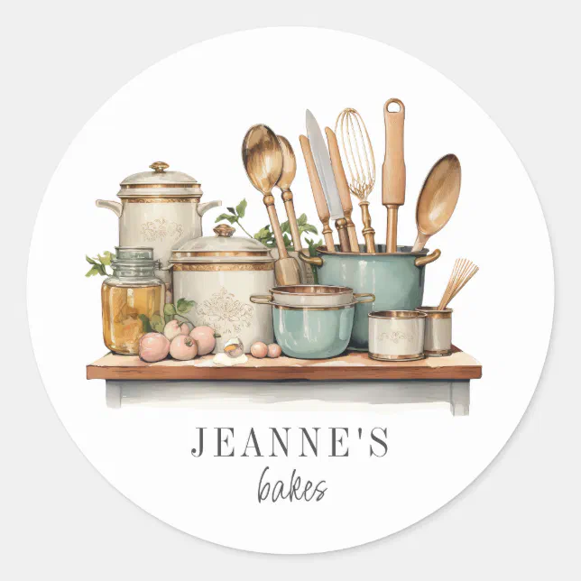 Personalized Pots Pans Cooking Utensils Food Label | Zazzle
