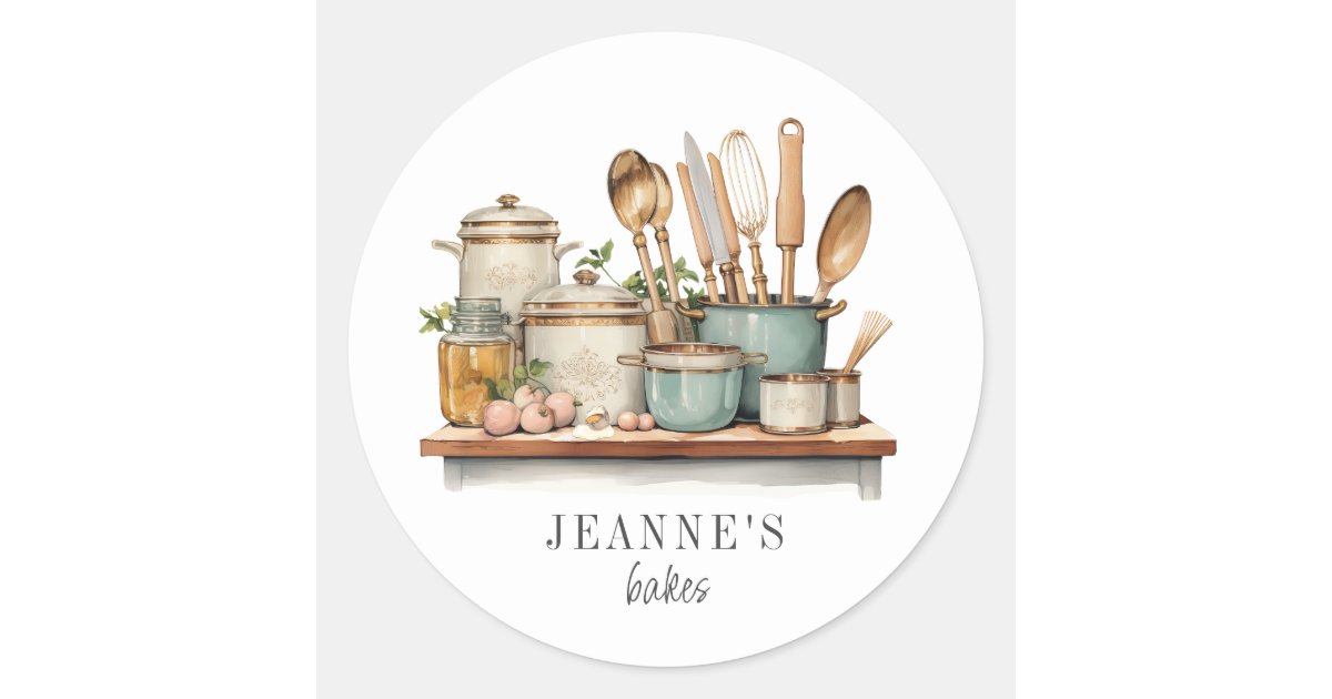 Personalized Pots Pans Cooking Utensils Food Label | Zazzle