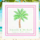 Personalized Preppy Palm Tree Tropical Wedding Napkins | Zazzle