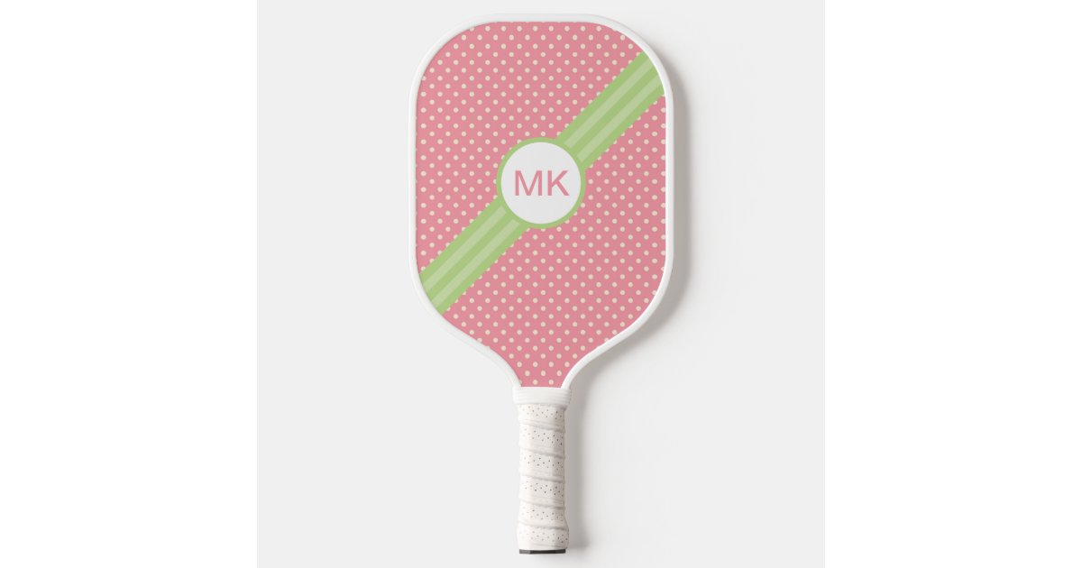 Personalized Preppy Pink Pickleball Paddle | Zazzle