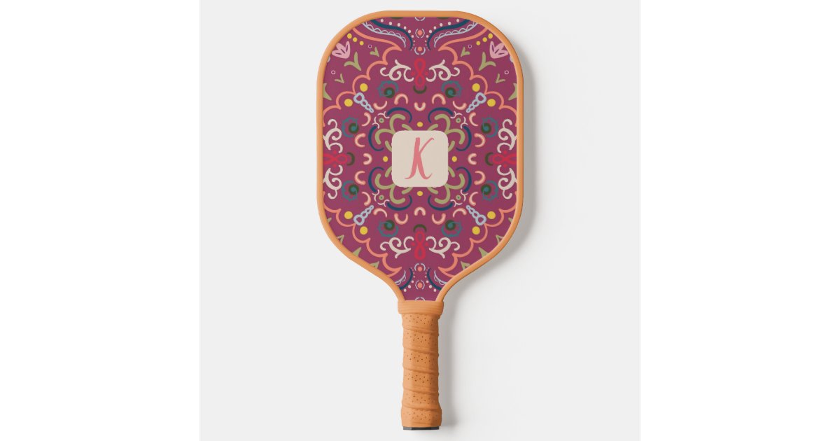 Personalized Preppy Retro Pickleball Paddle | Zazzle