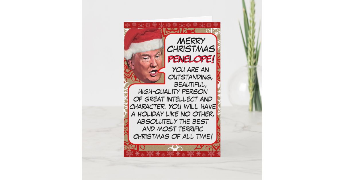 Personalized President Donald Trump Christmas Holiday Card | Zazzle