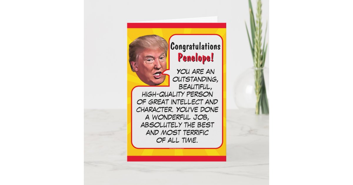 Personalized President Donald Trump Congratulation Holiday Card | Zazzle
