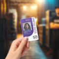 Personalized Press Pass Photo ID Modern Minimal Badge | Zazzle