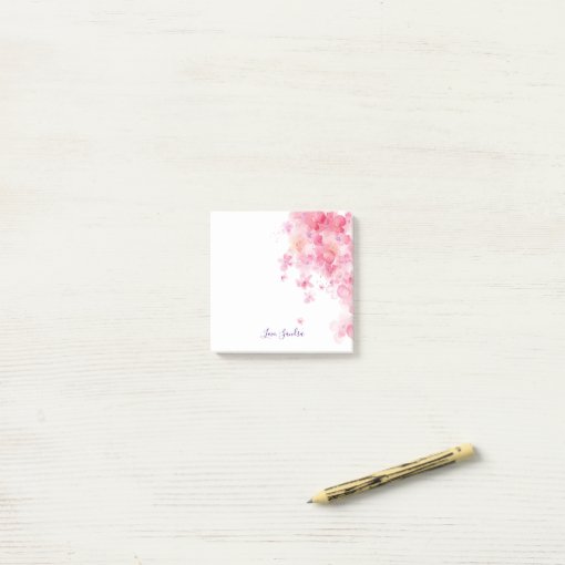 Personalized// Pretty Watercolor Flowers Post-it Notes | Zazzle