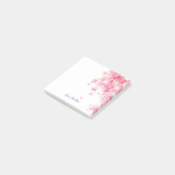 Personalized// Pretty Watercolor Flowers Post-it Notes | Zazzle