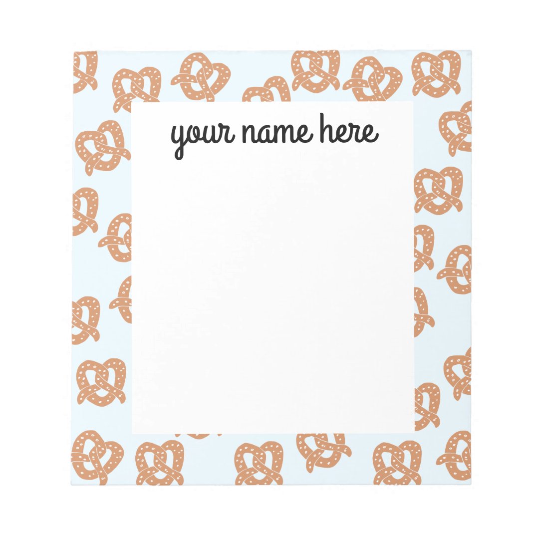 Personalized Pretzel Notepad | Zazzle