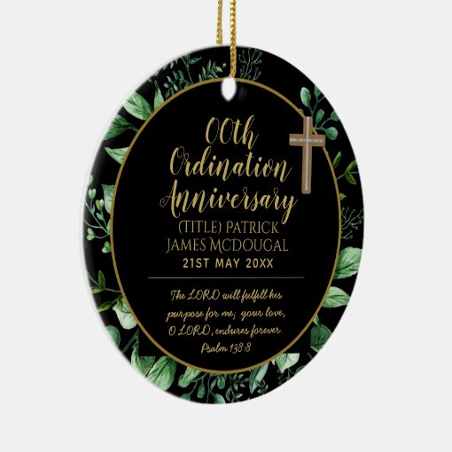 Personalized Priest Ordination Anniversary Gift Ceramic Ornament | Zazzle