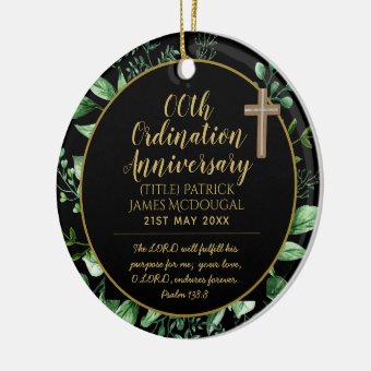 Personalized Priest Ordination Anniversary Gift Ceramic Ornament | Zazzle