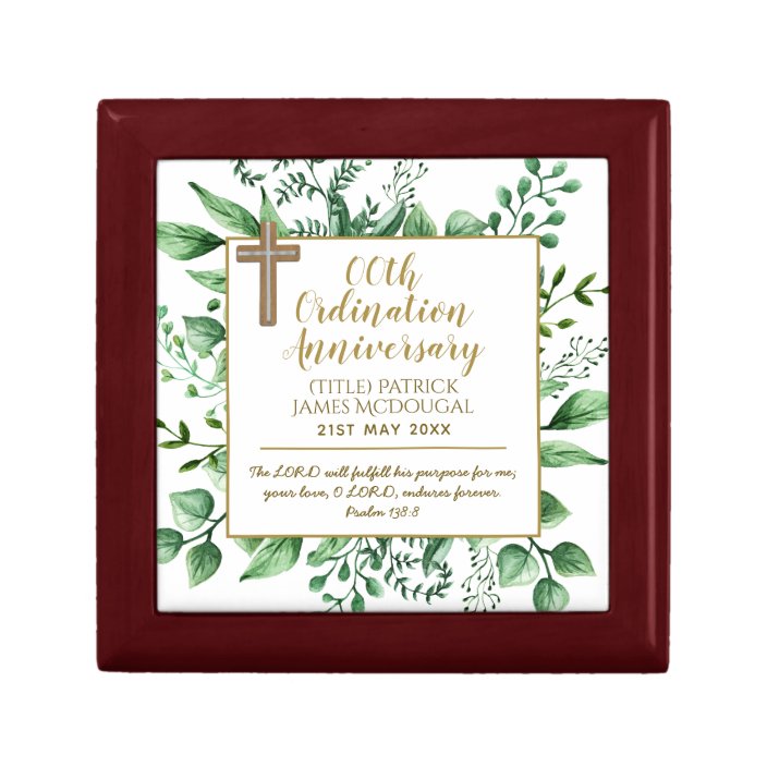 Personalized Priest Ordination Anniversary Rosary Gift Box | Zazzle.com