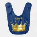 Personalized Prince Crown Baby Bib | Zazzle