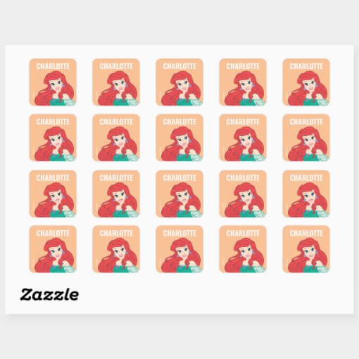Personalized Princess Ariel Back to School Labels | Zazzle