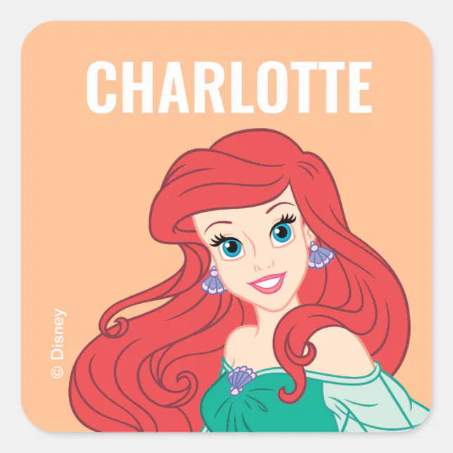 Personalized Princess Ariel Back to School Labels | Zazzle