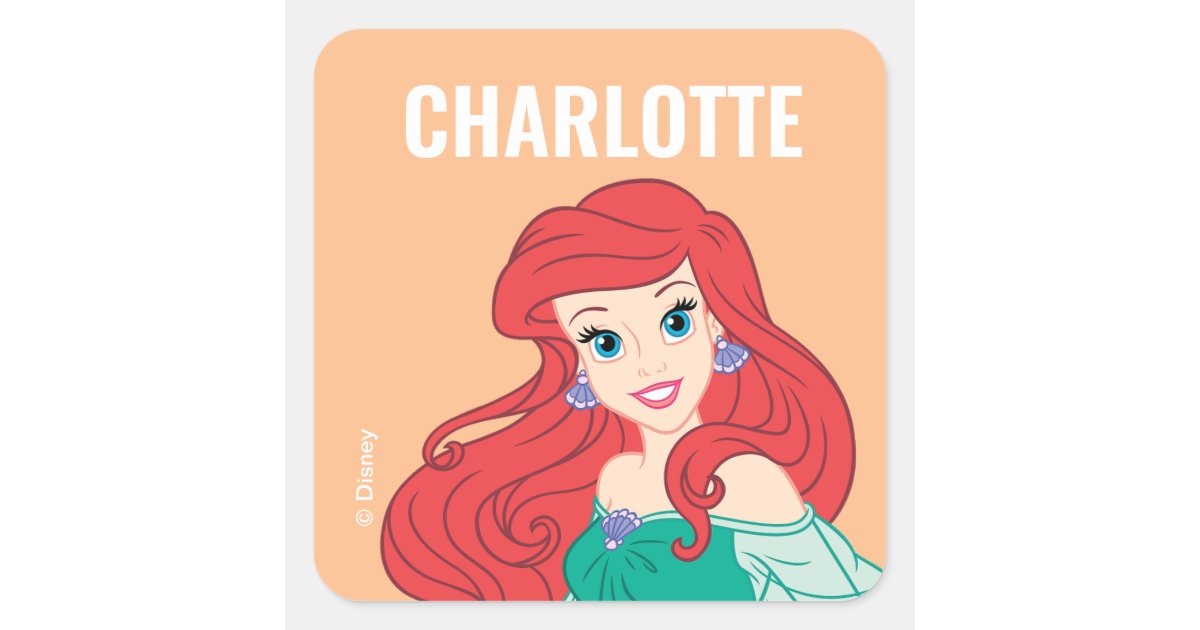 Personalized Princess Ariel Back to School Labels | Zazzle