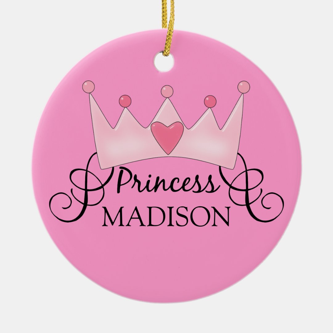 Personalized Princess Christmas Ornament | Zazzle
