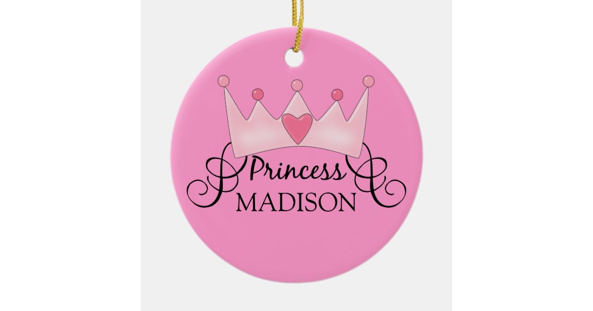 Personalized Princess Christmas Ornament | Zazzle