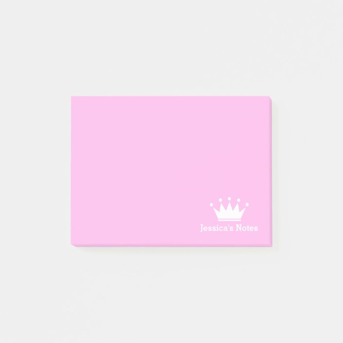 Personalized princess crown pink Post-it® notes | Zazzle.com
