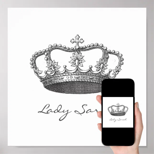 Personalized Princess Crown Poster | Zazzle