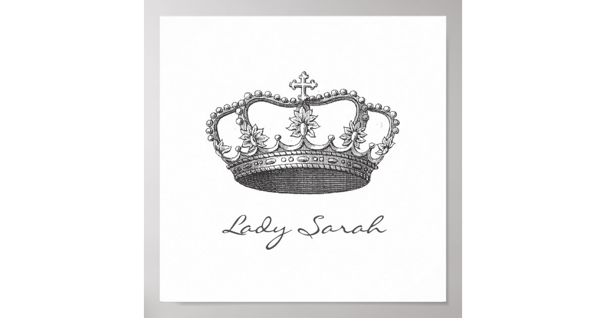 Personalized Princess Crown Poster | Zazzle