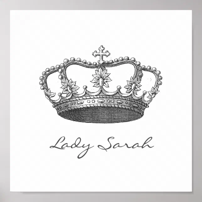 Personalized Princess Crown Poster | Zazzle