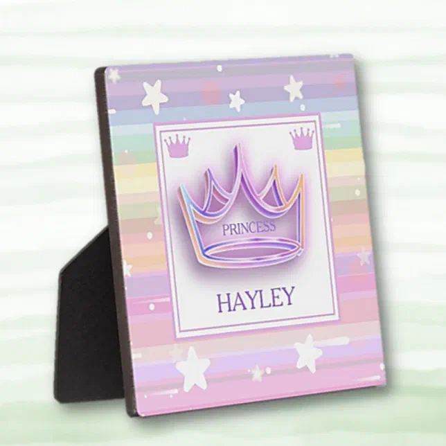 Personalized Princess Crown tabletop Plaque | Zazzle