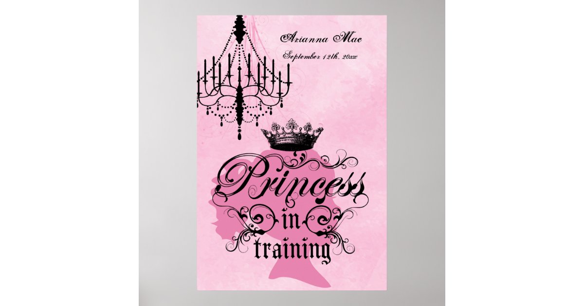 Personalized Princess in Training Nursery Poster | Zazzle