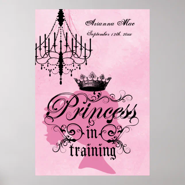 Personalized Princess in Training Nursery Poster | Zazzle