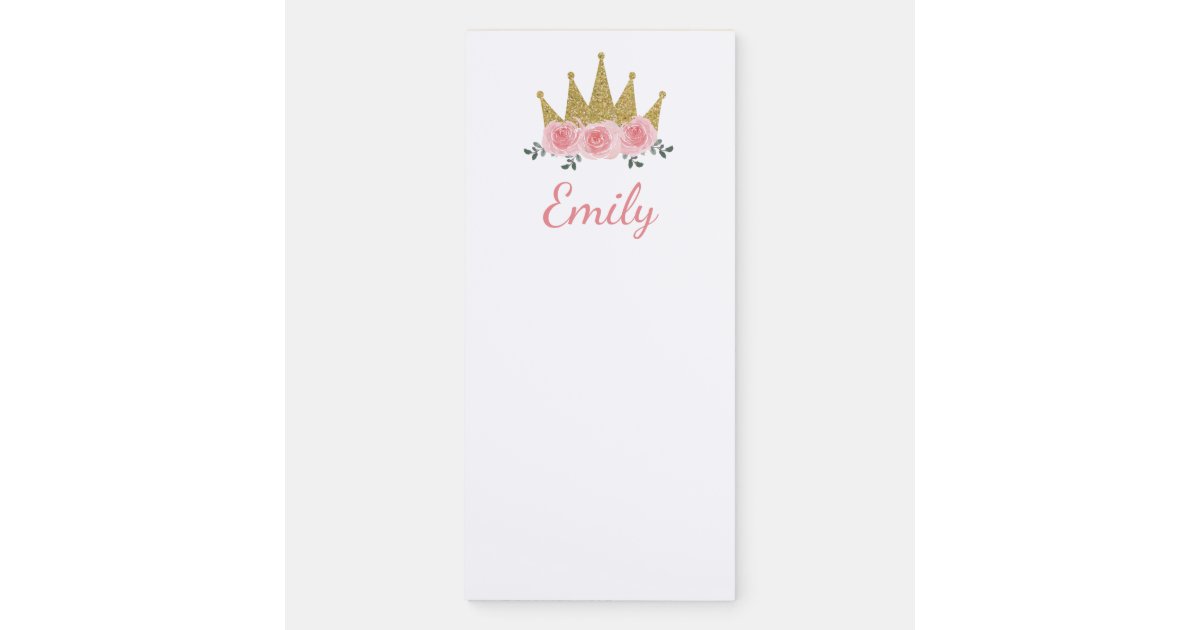 Personalized Princess Note pad | Zazzle