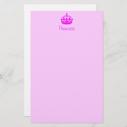 Personalized Princess Stationery | Zazzle