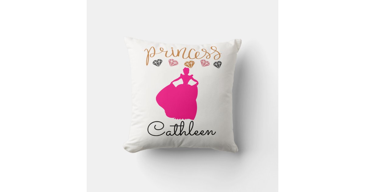 Personalized Princess Throw Pillow | Zazzle