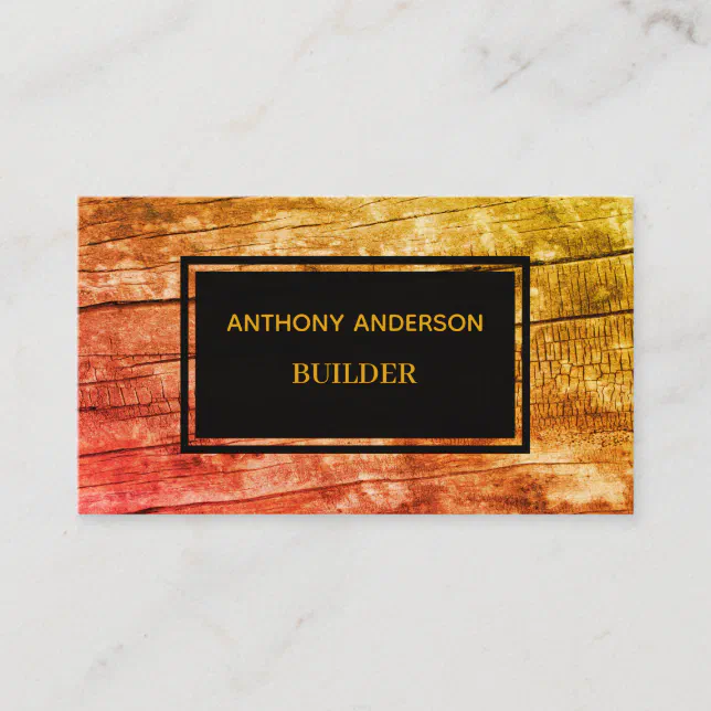 Personalized professional construction business card | Zazzle