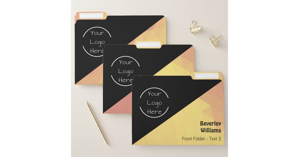 Personalized Professional Logo Set of File Folders | Zazzle