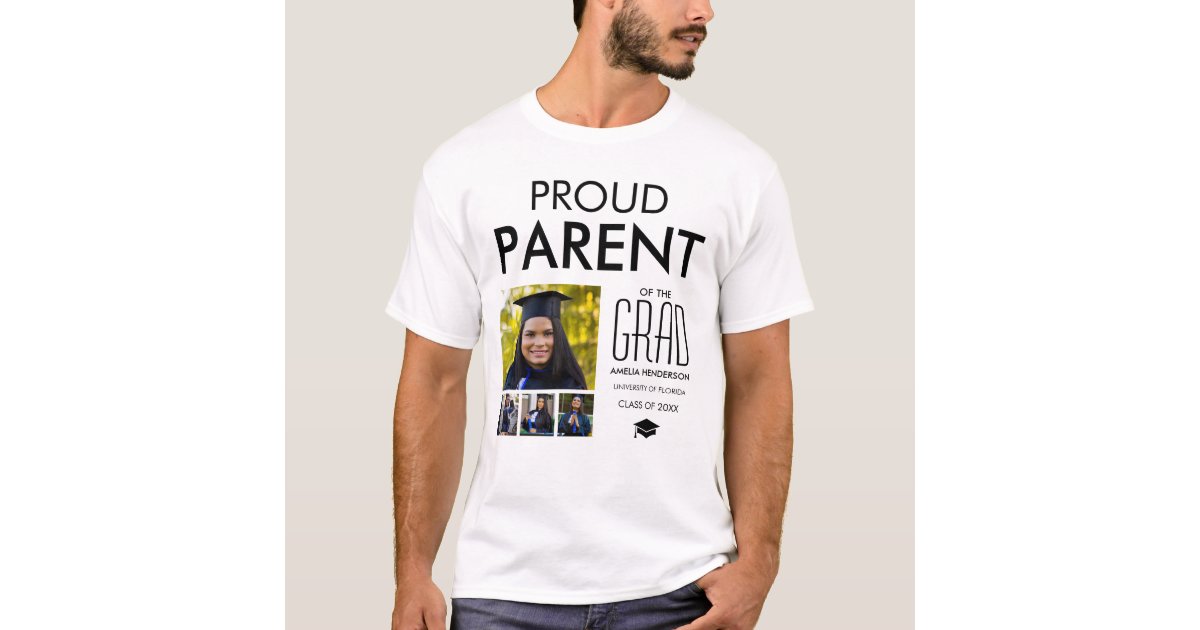 Personalized Proud Parent Of | Photo Collage T-Shirt | Zazzle