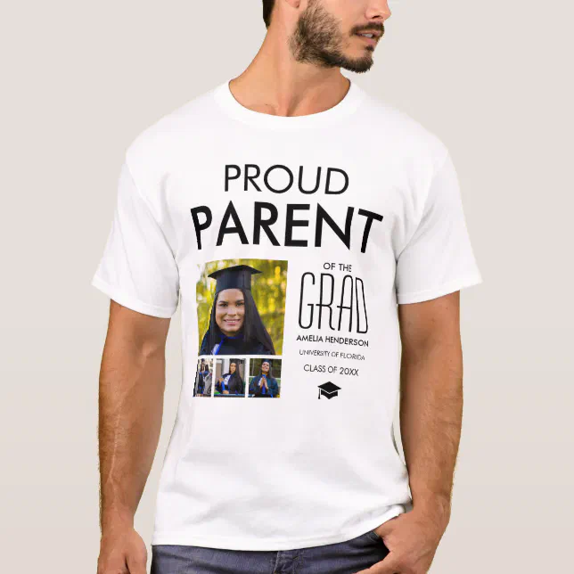 Personalized Proud Parent Of | Photo Collage T-Shirt | Zazzle