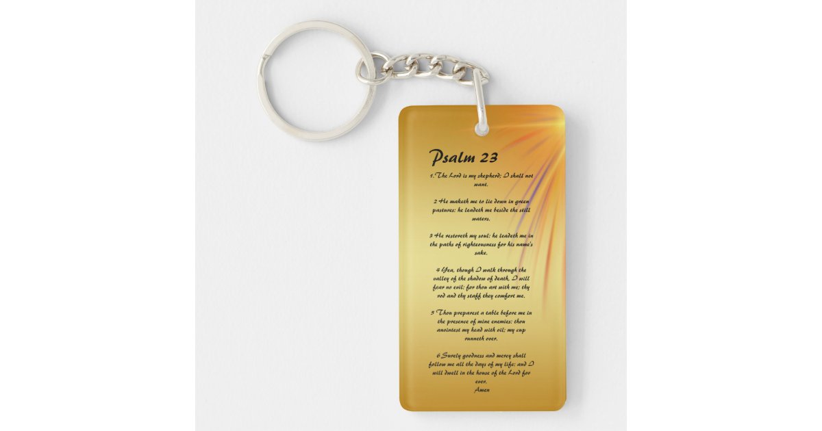 Personalized Psalm 23 keychain | Zazzle