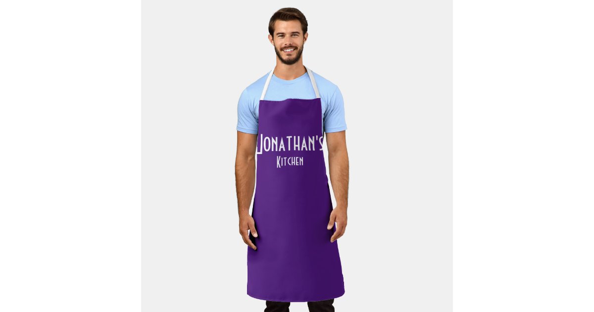 Personalized Purple Apron | Zazzle