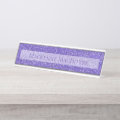 Personalized Purple Glitter | Chic Sparkle Desk Name Plate | Zazzle